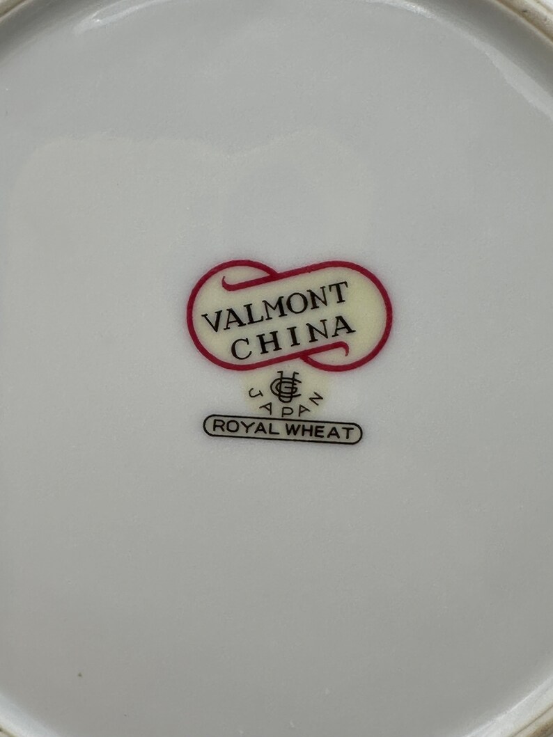 Vintage Valmont China Royal Wheat Pattern Round Vegetable Bowl 9” - MCM ...