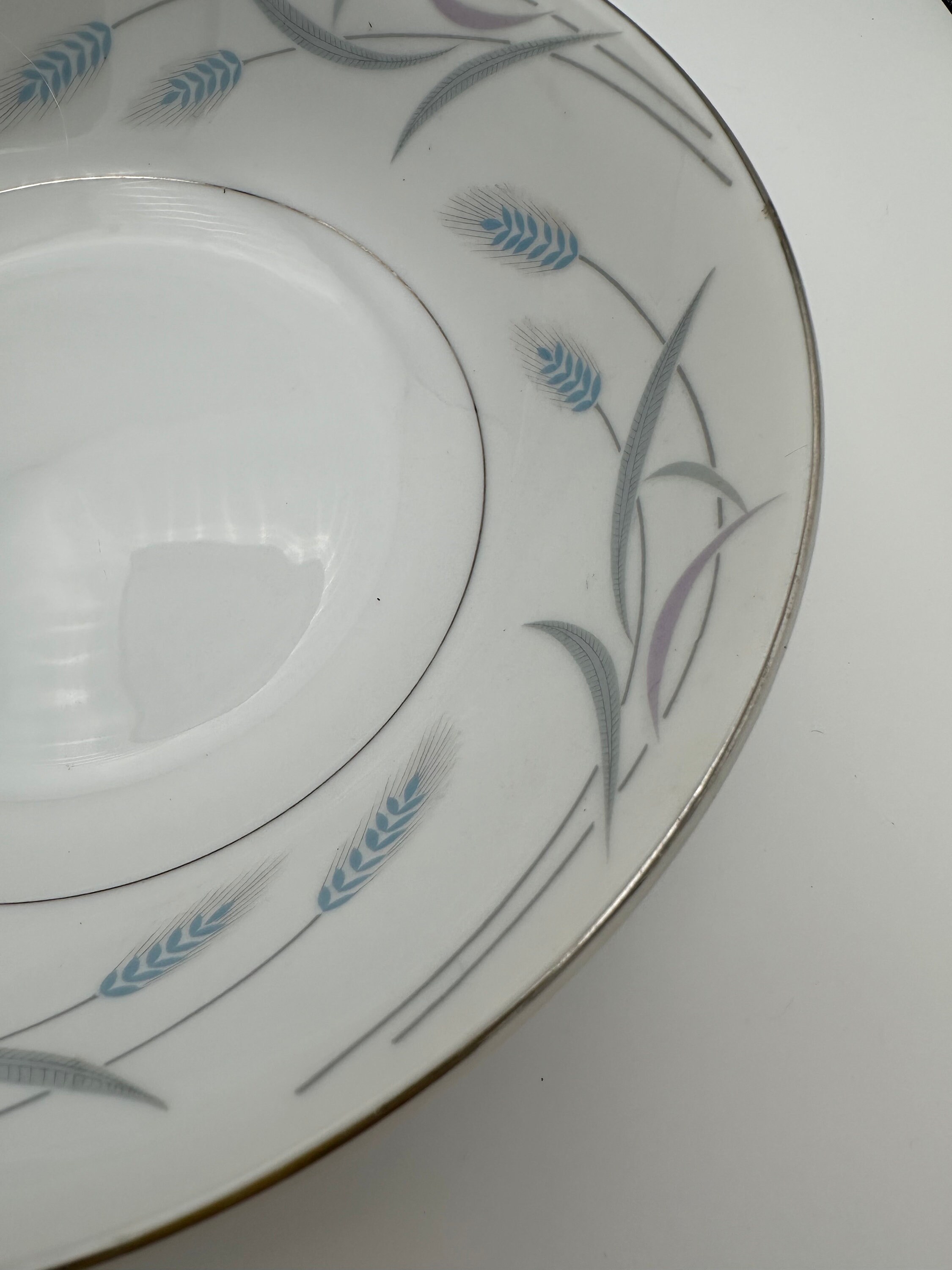 Vintage Valmont China Royal Wheat Pattern Round Vegetable Bowl 9” - MCM ...