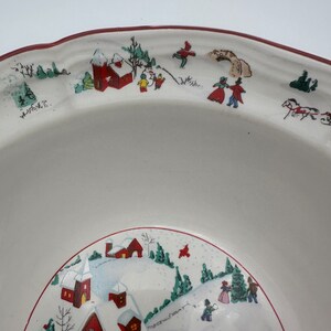 Vintage Farberware White Christmas Vegetable Bowl 9” by Katherine ...
