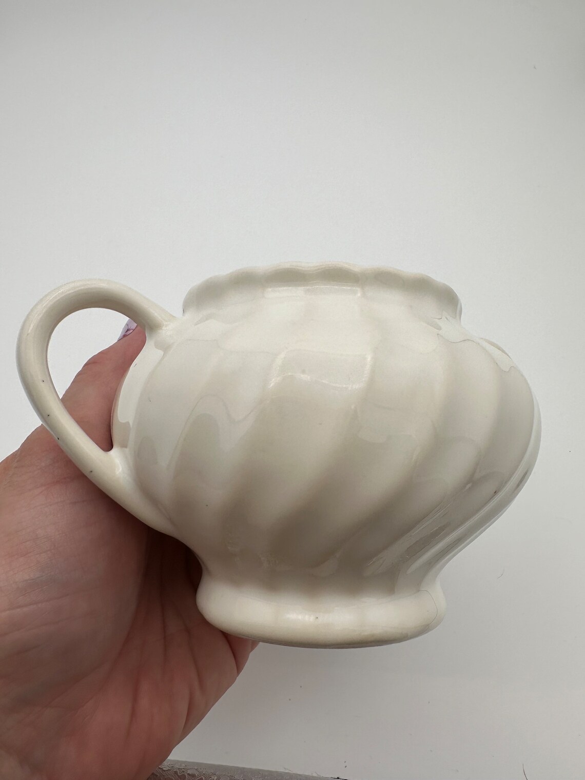 Scio Pottery Holly Pattern Sugar Bowl Without Lid 4, MCM Christmas ...