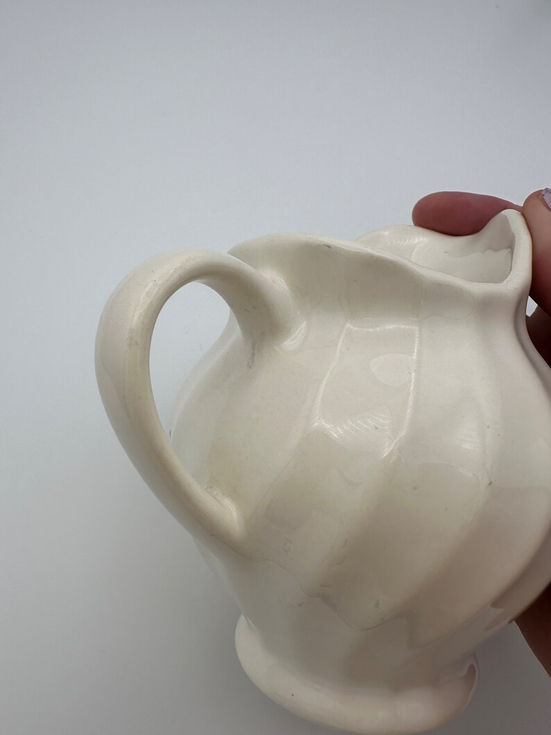 Scio Pottery Holly Pattern Creamer 4 5/8”, MCM Christmas China Holly ...