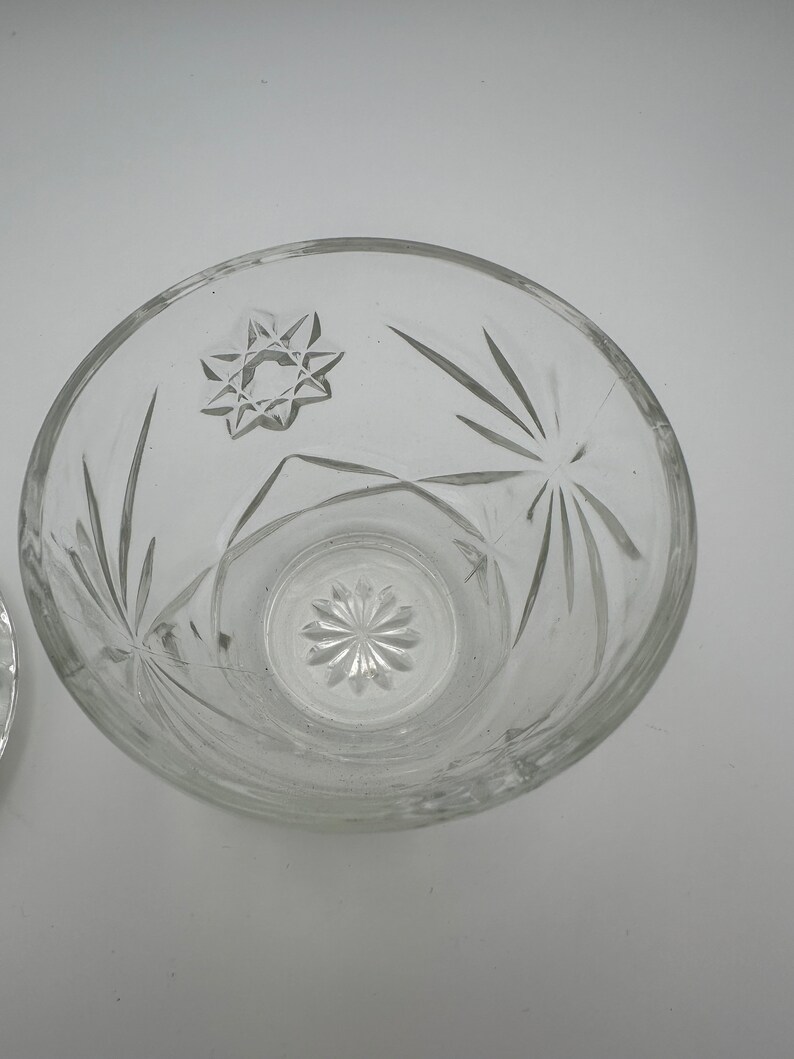 Vintage Anchor Hocking Star of David Lidded Sugar Bowl W/o Handles, 5 1 ...
