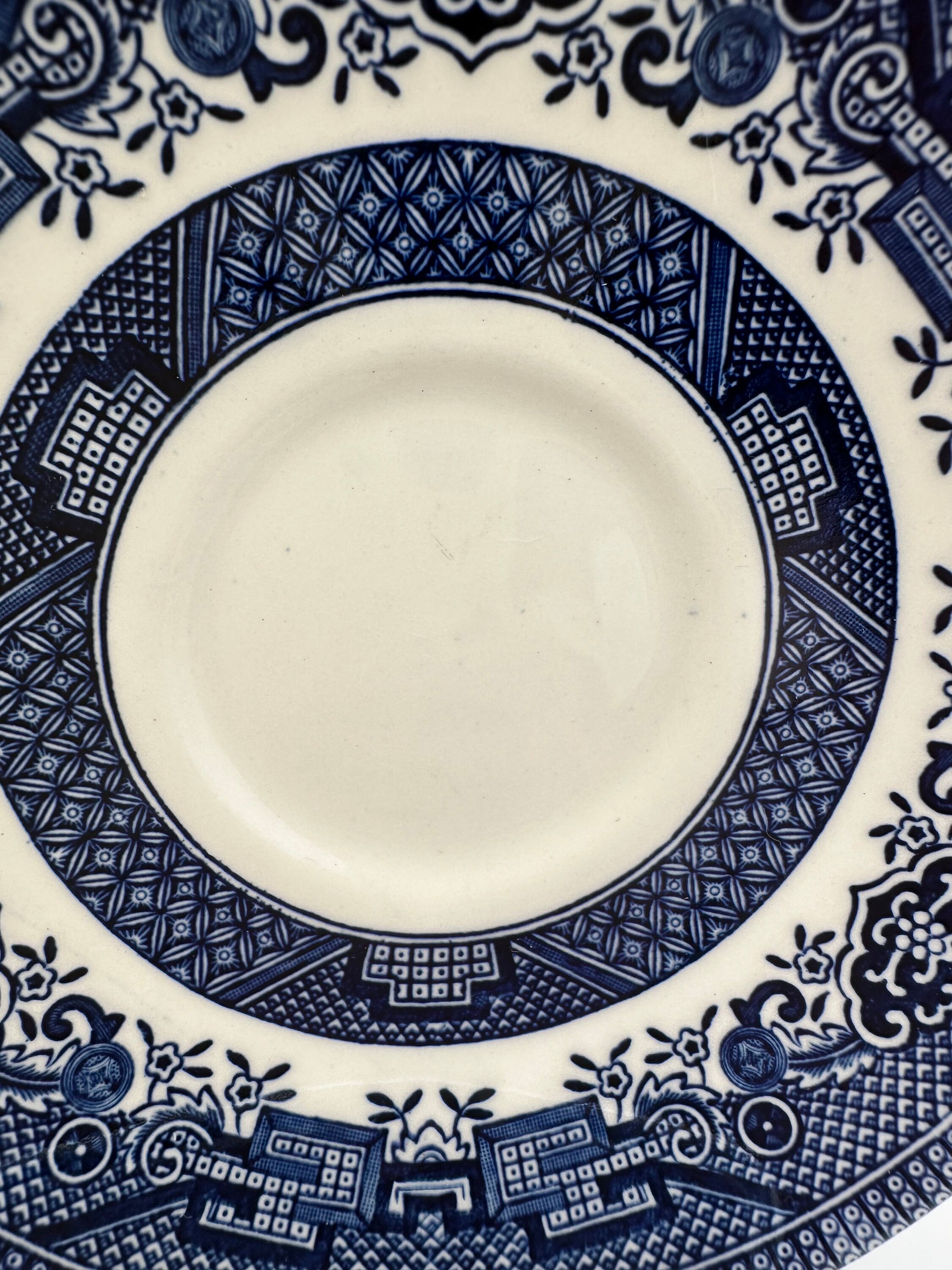 Vintage Blue Willow Saucer 5 1/2”,, by Churchill, Made in England ...