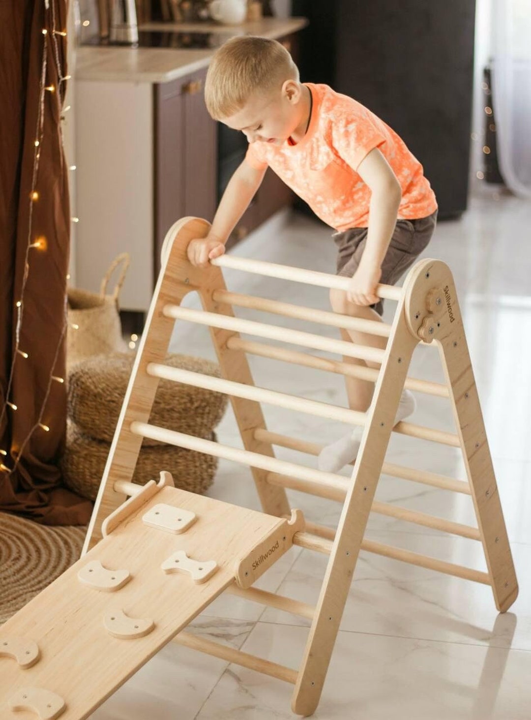 Montessori Climbing Triangle Two-sided Ramp , Montessori Furniture ...