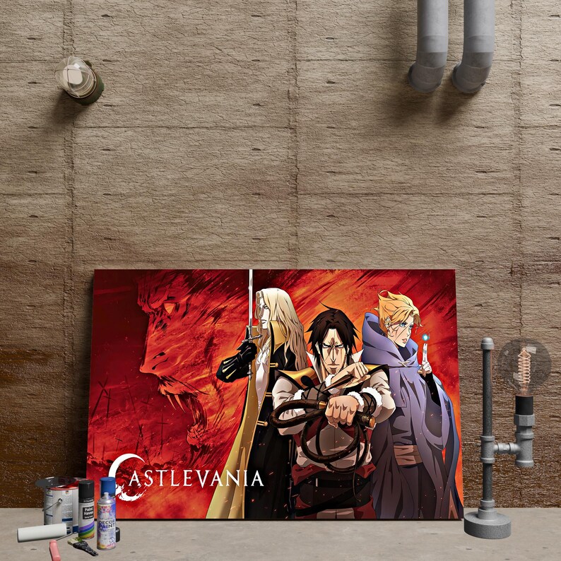 Castlevania Poster, Anime Wall Art, Premium Canvas Print, Room Decor ...