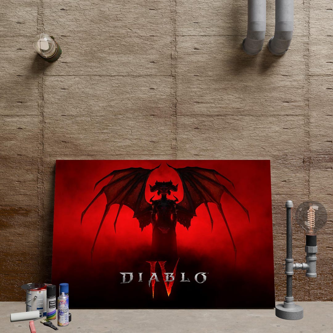 Diablo IV Poster, Lilith Wall Art, Premium Canvas Print, Room Decor ...