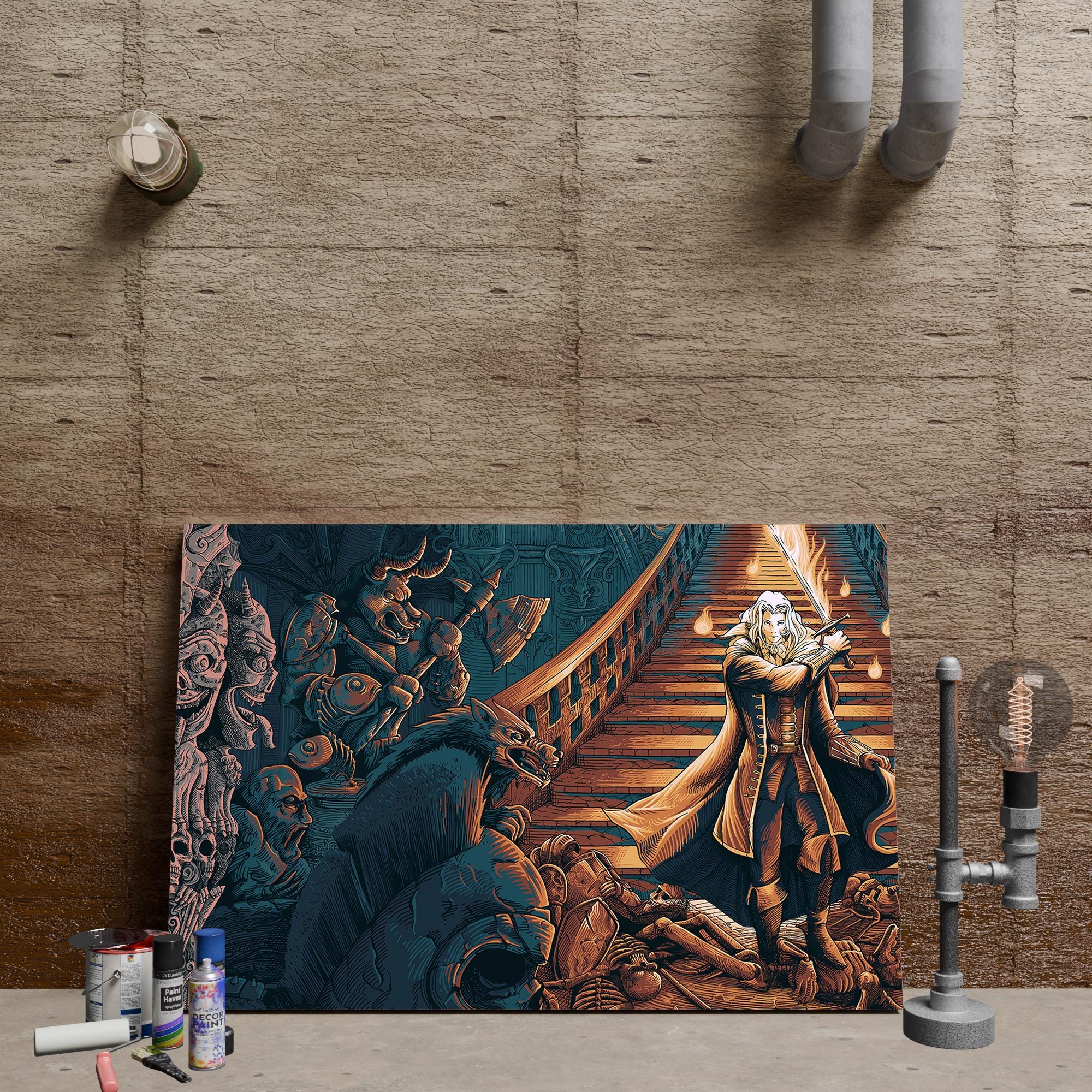 Castlevania Poster, Anime Wall Art, Premium Canvas Print, Room Decor ...