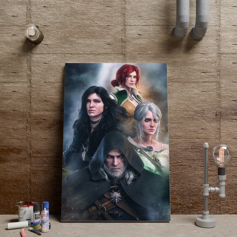 The Witcher 3 Wild Hunt Poster, Geralt of Rivia Wall Art, Premium ...