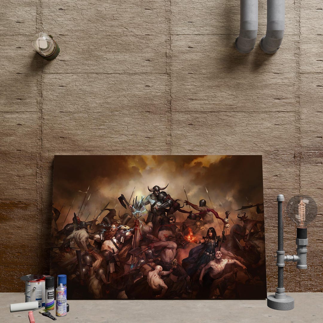Diablo IV Poster, Daughter of Hatred Wall Art, Premium Canvas Print ...