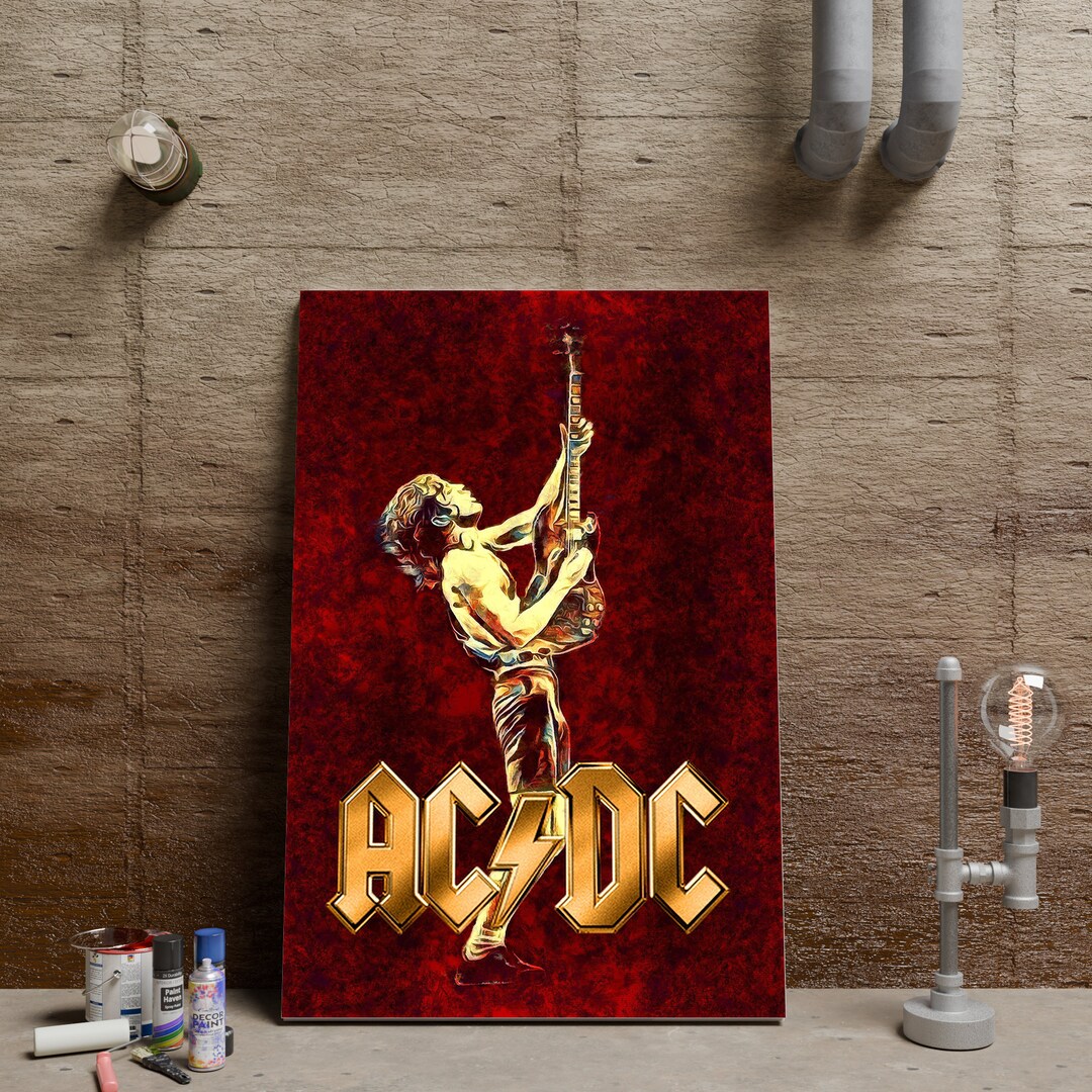 AC/DC Poster, Music Band Wall Art, Hard Rock Music Poster, Room Decor ...
