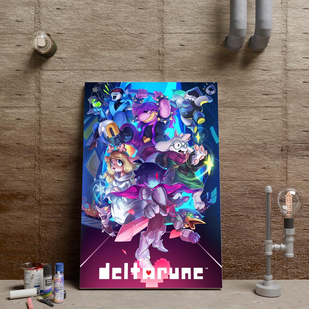 Deltarune Poster, Kris Wall Art, Premium Canvas Print, Room Decor ...