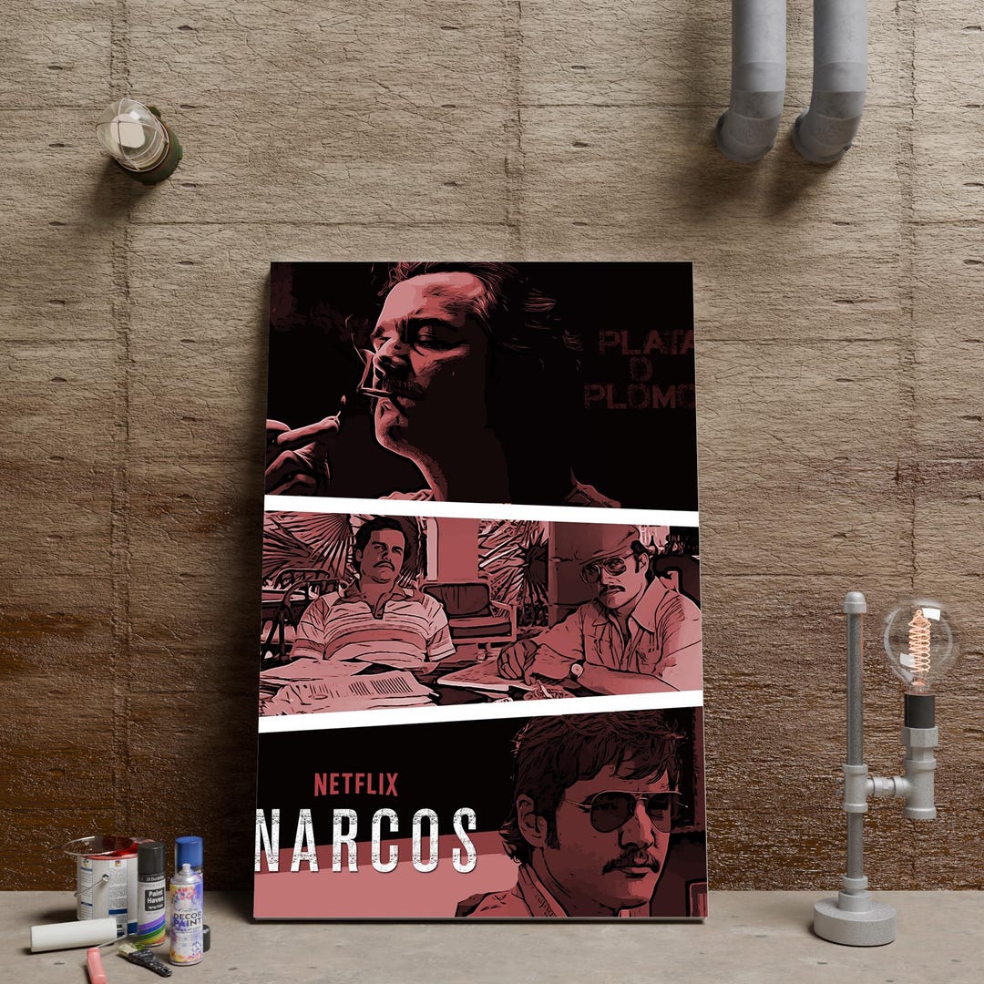 Narcos Poster, Pablo Escobar Wall Art, Premium Canvas Print, Room Decor ...