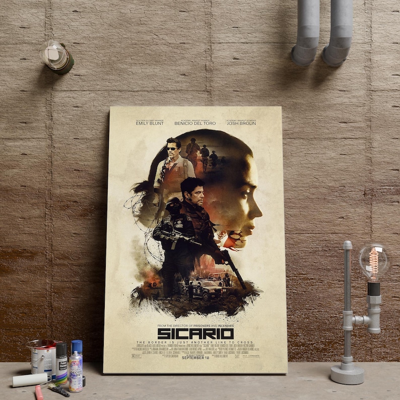 Sicario Poster, Josh Brolin Wall Art, Movie Print, Film Poster, Rolled ...