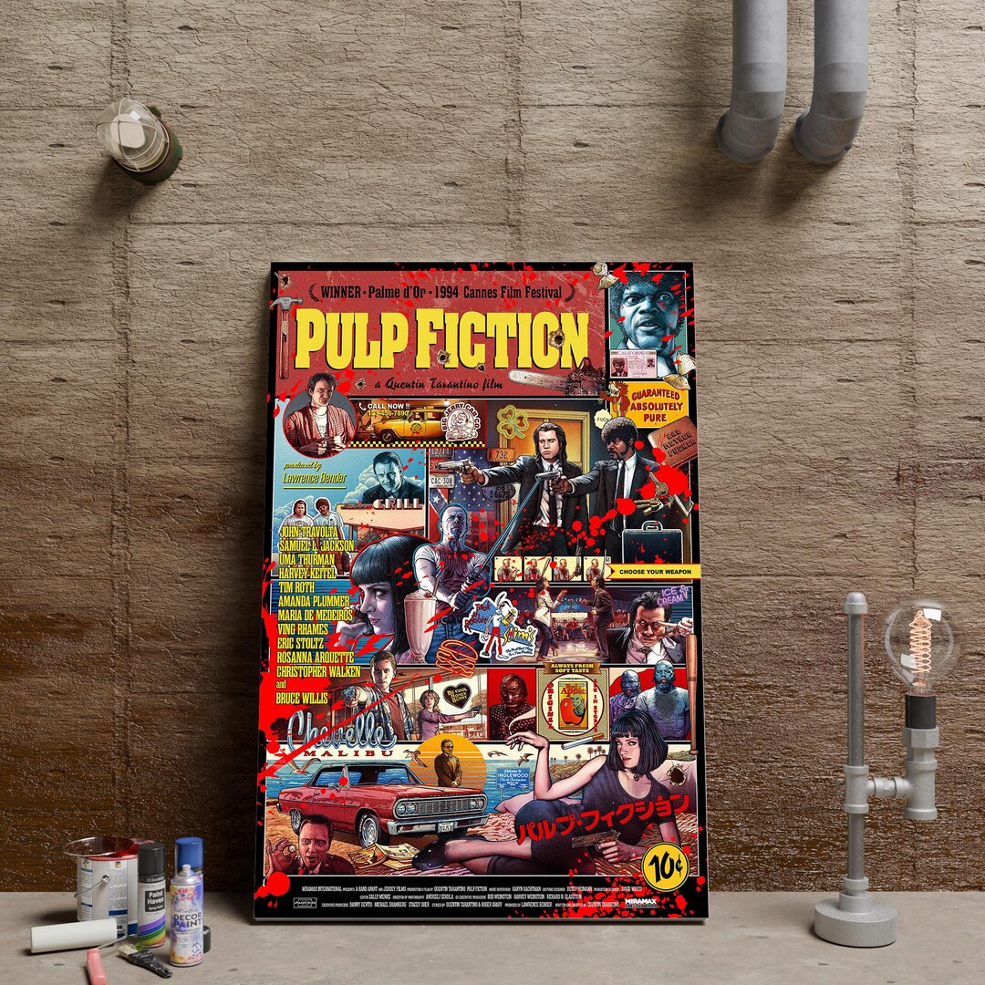 Pulp Fiction Poster, Quentin Tarantino Wall Art, Uma Thurman Print ...