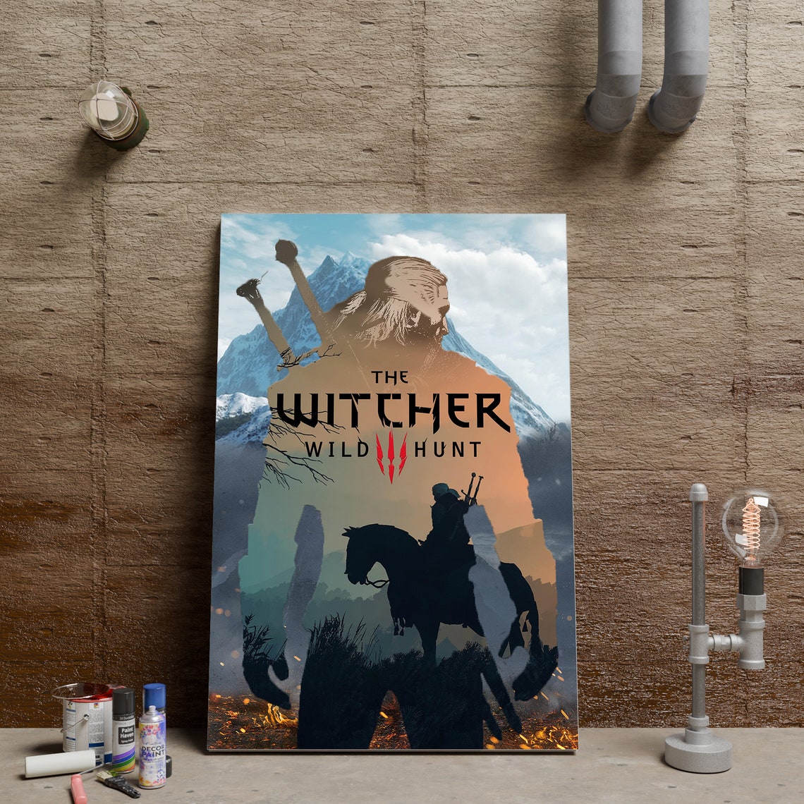The Witcher 3 Wild Hunt Poster, Geralt of Rivia Wall Art, Premium ...