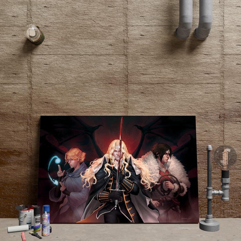 Castlevania Poster, Anime Wall Art, Premium Canvas Print, Room Decor ...