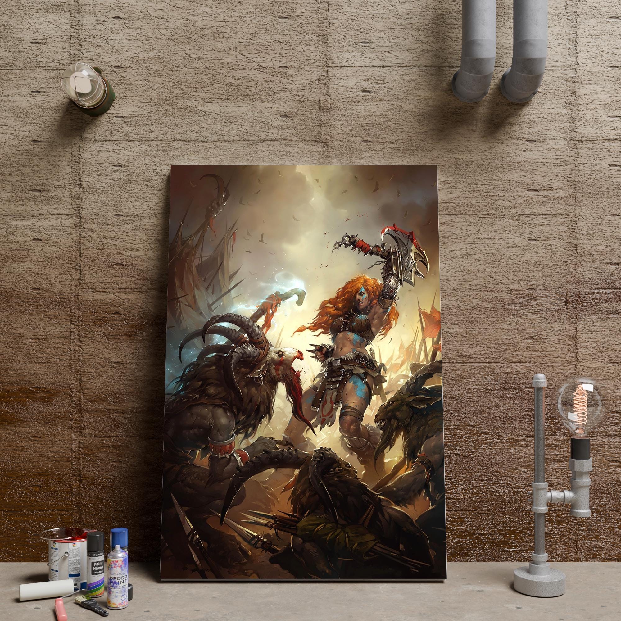 Diablo IV Poster, Daughter of Hatred Wall Art, Premium Canvas Print ...