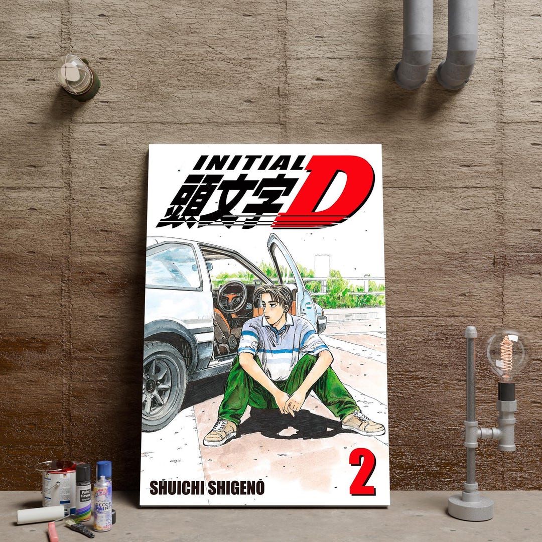 Initial D Anime Poster, Manga Wall Art, Wall Decor, Rolled Canvas Print ...