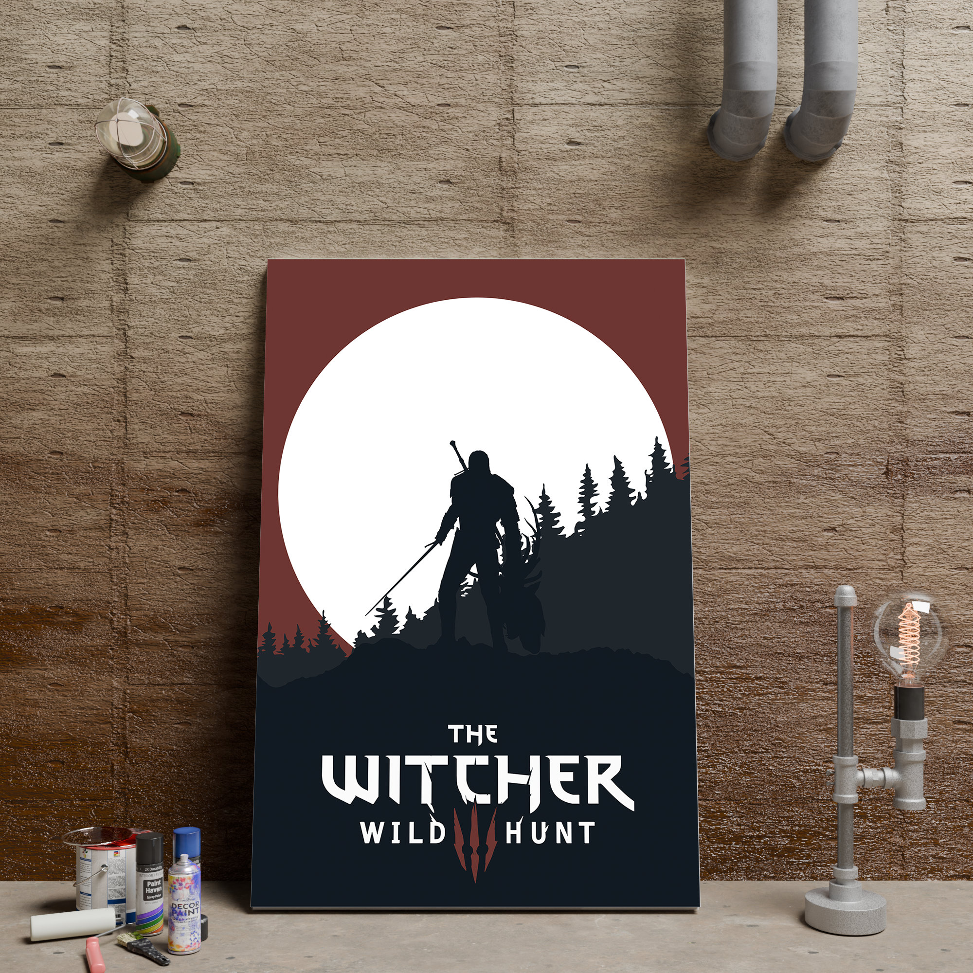 The Witcher 3 Wild Hunt Poster, Geralt of Rivia Wall Art, Premium ...