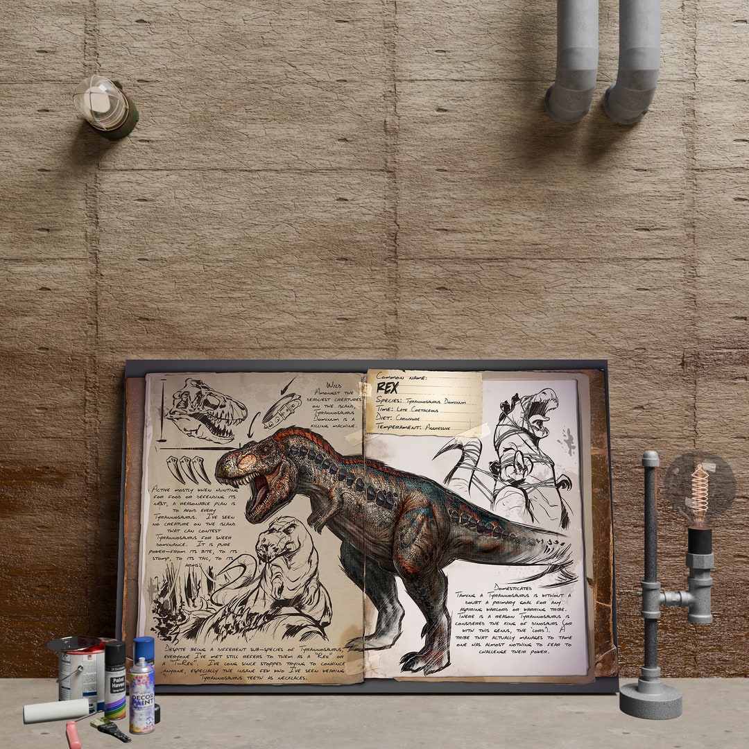 Ark Survival Evolved Poster, Dossiers Wall Art, Premium Canvas Print ...