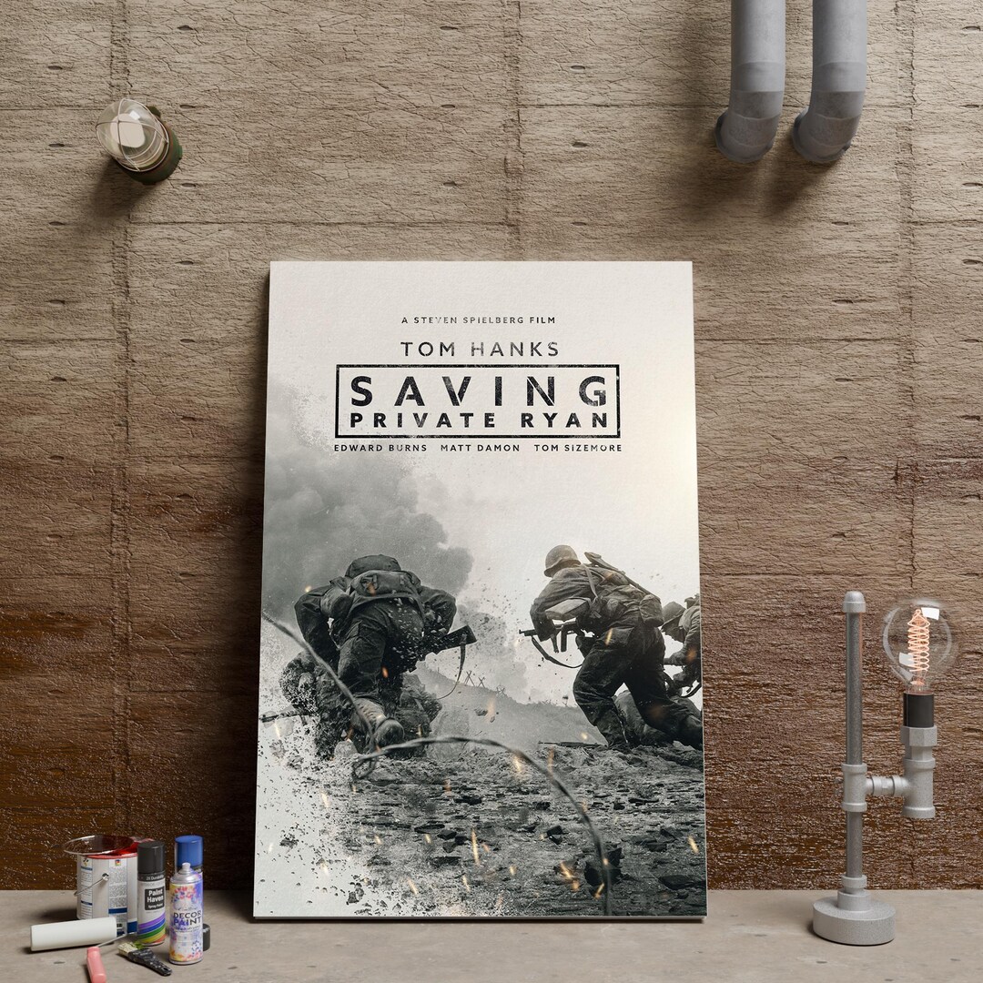 Saving Private Ryan Poster, Tom Hanks Wall Art, Classic Movie Print ...