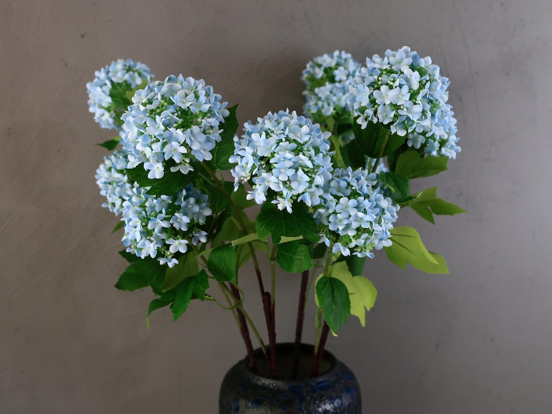 Artificial Blue Hydrangea Flowers, Home Decorations for Wedding ...