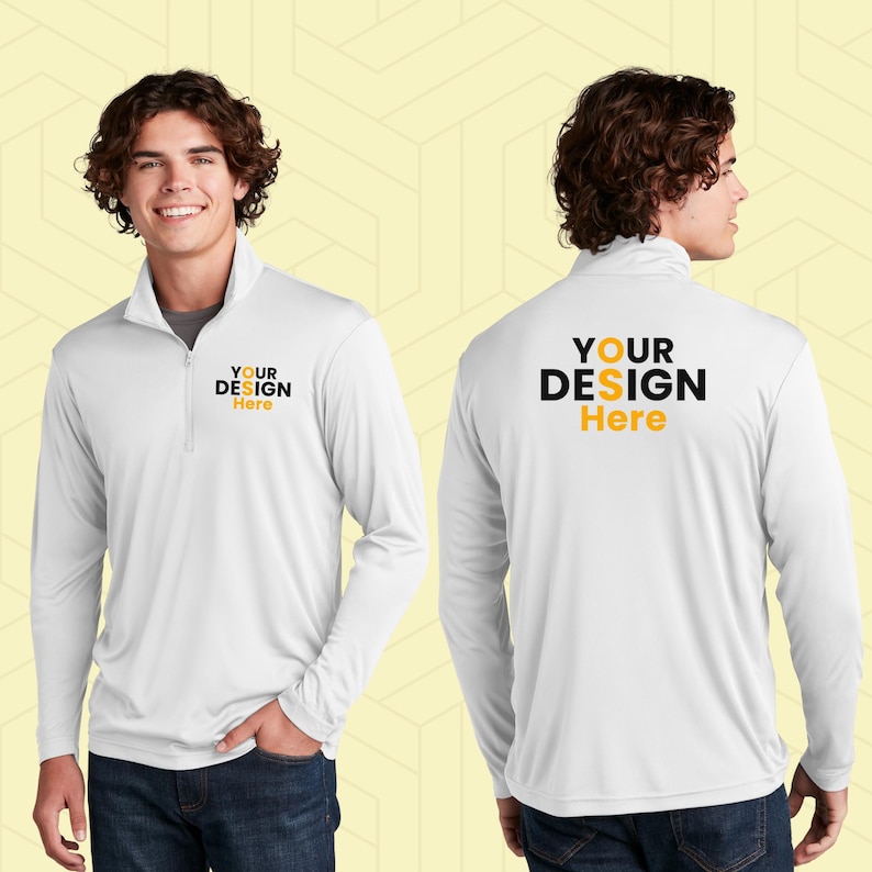 Customized Unisex Quarter Zip Pullover, Personalized Quarter Zip ...