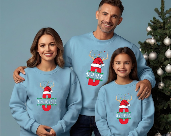 Custom Family Christmas Sweatshirts Matching Family Christmas Sweaters ...