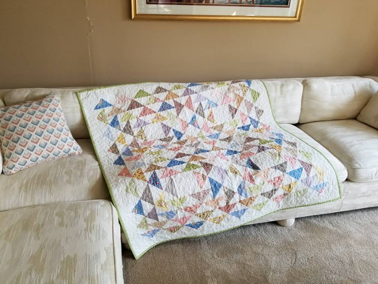 Girl Quilt Flying Geese Blocks Windermere Fabric Moda Frivol 4 - Etsy