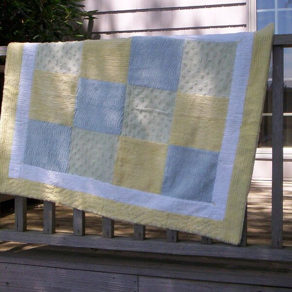 Blue Yellow Quilt - Etsy