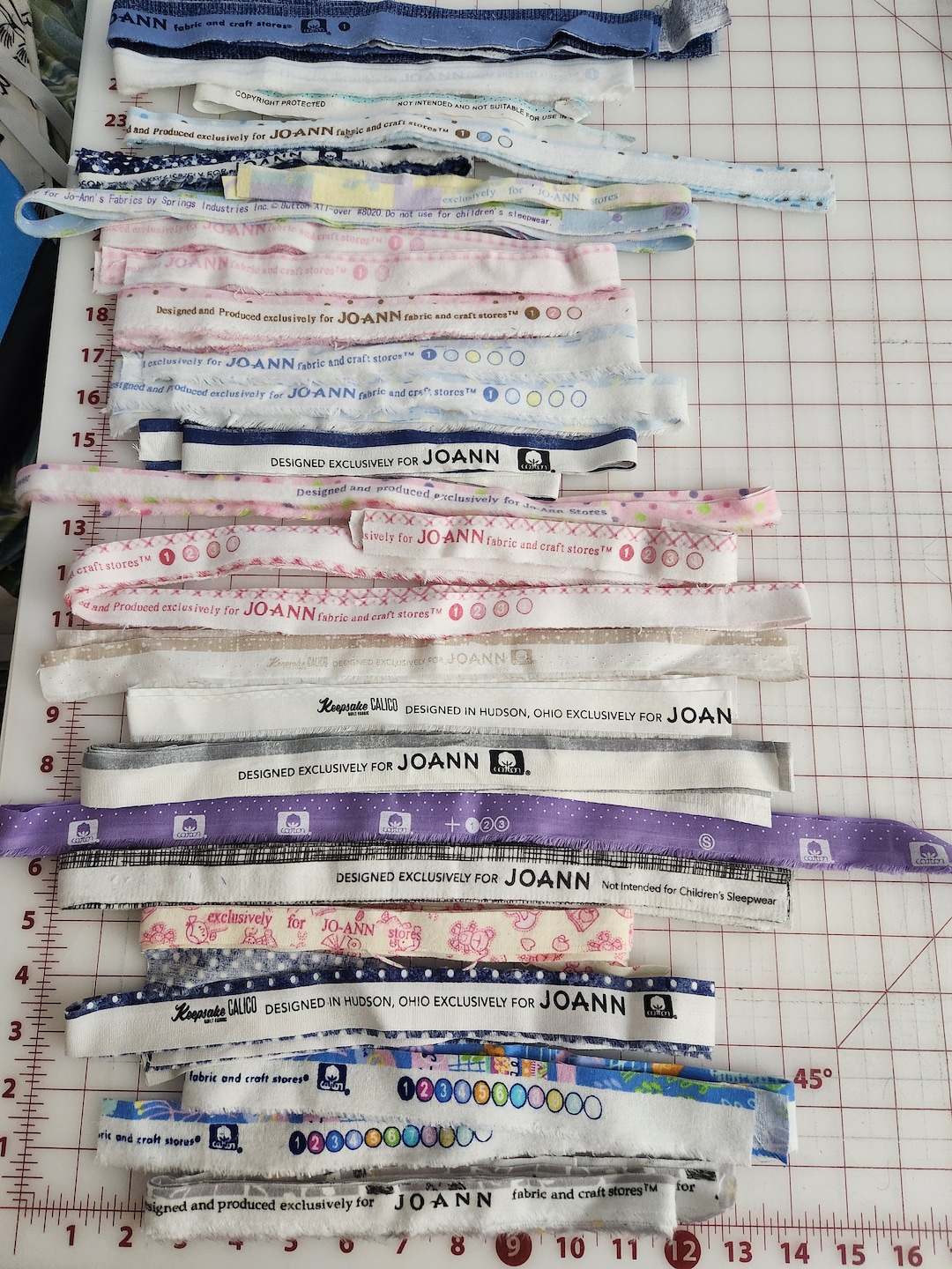 SELVAGE Bundle 46 - Fabric Selvage Selvedge Supplies Destash - Etsy
