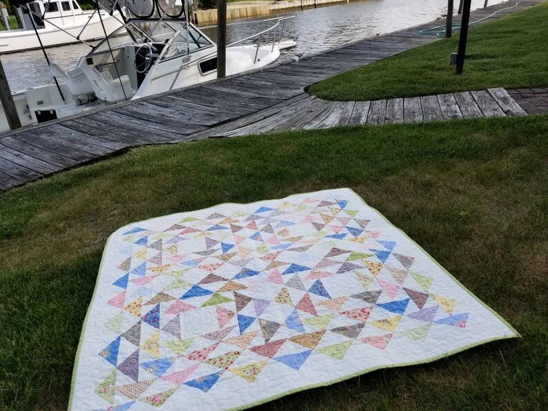 Girl Quilt Flying Geese Blocks Windermere Fabric Moda Frivol 4 - Etsy