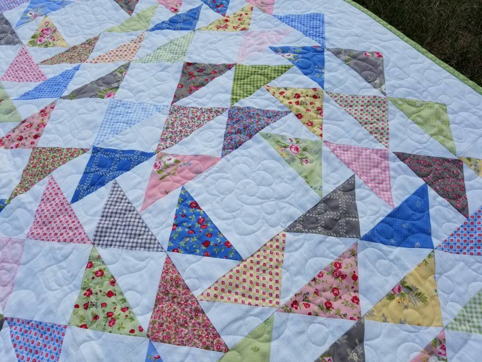 Girl Quilt Flying Geese Blocks Windermere Fabric Moda Frivol 4 - Etsy