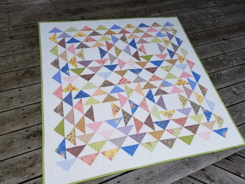 Girl Quilt Flying Geese Blocks Windermere Fabric Moda Frivol 4 - Etsy