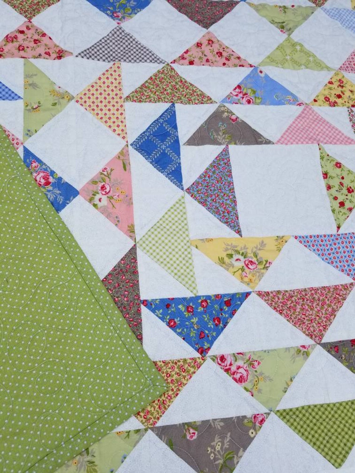 Girl Quilt Flying Geese Blocks Windermere Fabric Moda Frivol 4 - Etsy