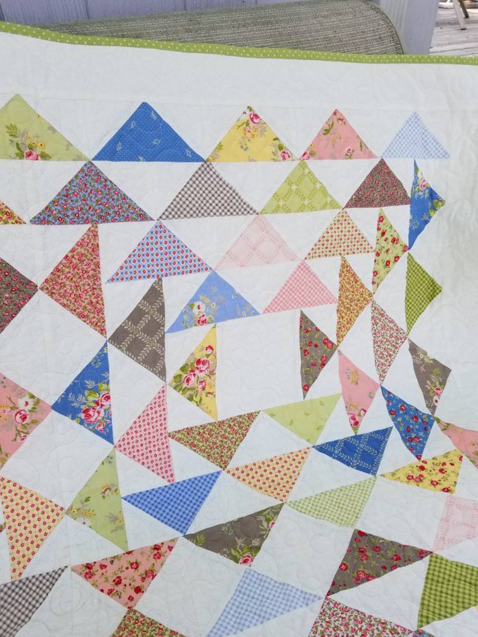Girl Quilt Flying Geese Blocks Windermere Fabric Moda Frivol 4 - Etsy