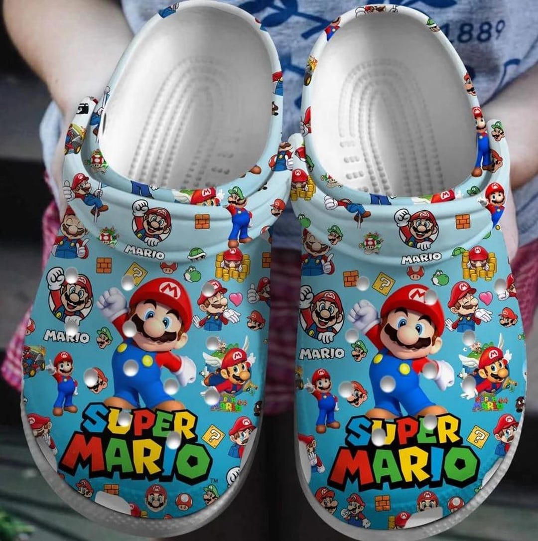 Personalized Super Mario Clogs Shoes, Custom Super Mario Shoes, Super ...