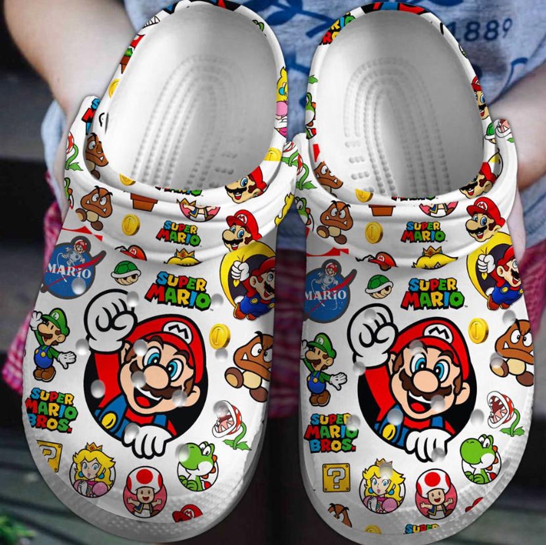 Personalized Super Mario Clogs Shoes, Custom Super Mario Shoes, Super ...
