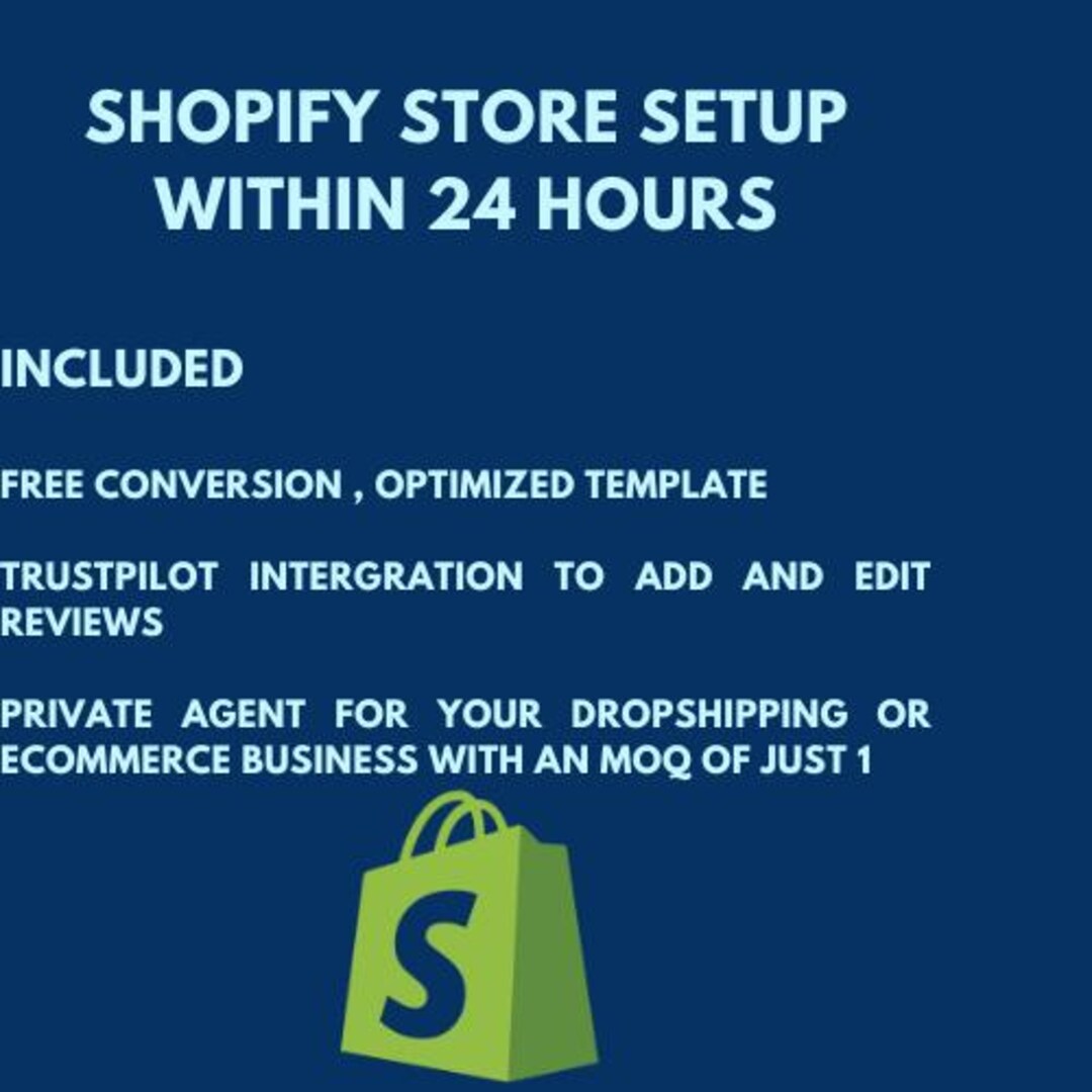 Shopify Store Setup in 24H | Conversion-optimized Theme Included ...