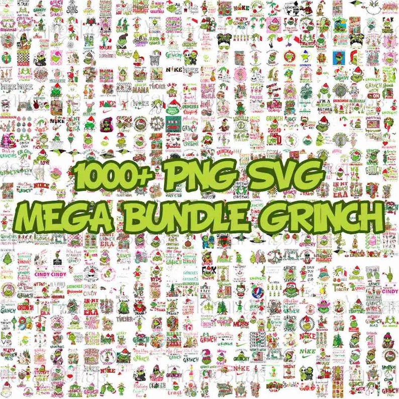 1000+ Mega Bundle PNG SVG Grinch Christmas, Grinch Png Svg, Christmas ...