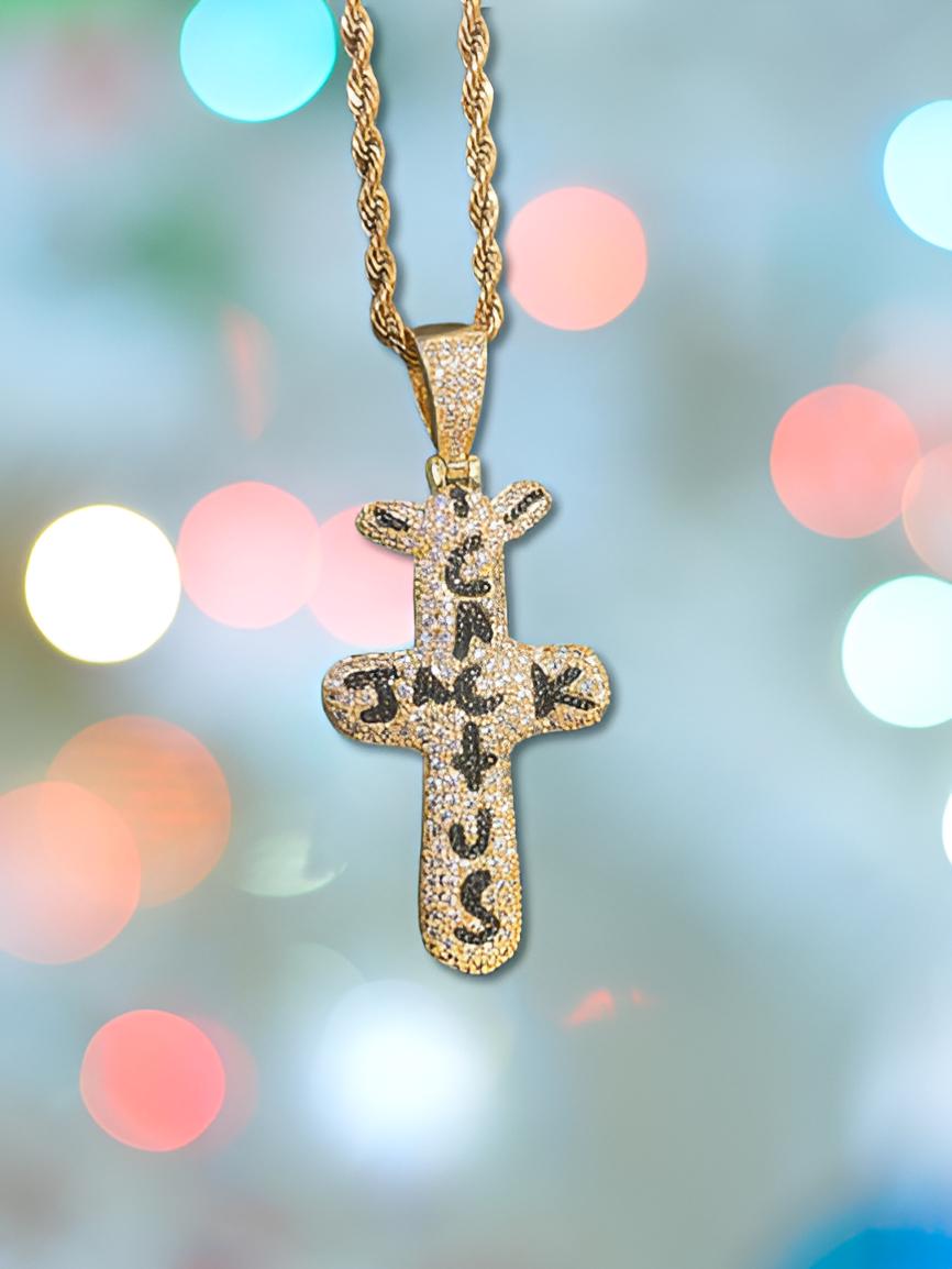 Travis Scott 24” Cactus Jack 18ct Gold-plated Iced Out Chain, 25g ...