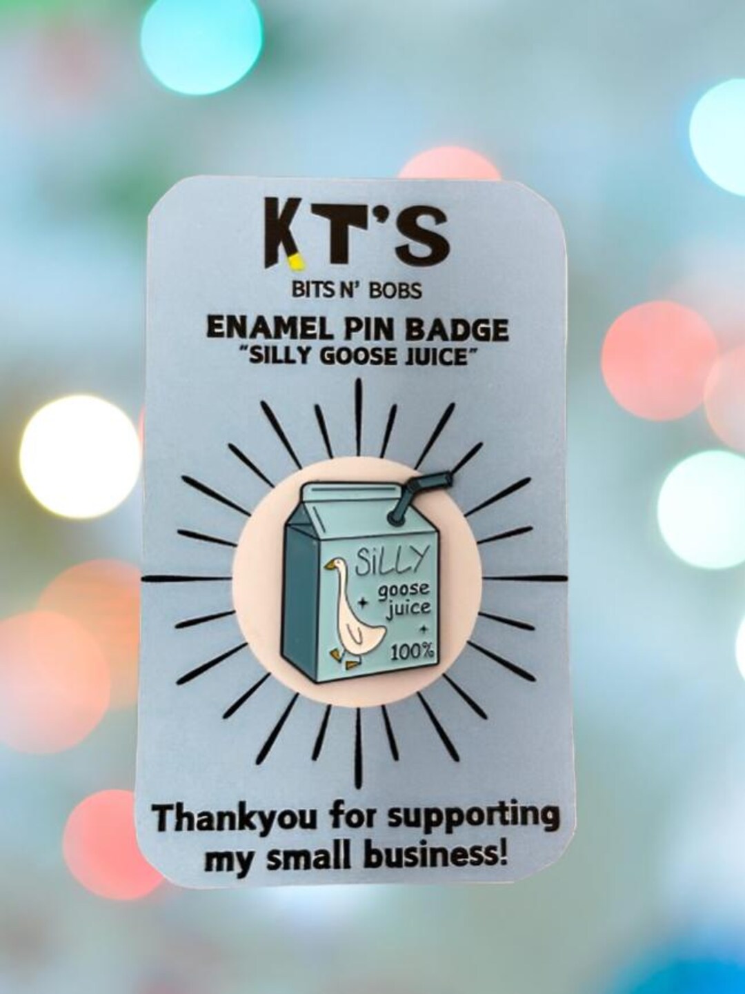 Funny Enamel Pin | 100% Silly Goose Juice Badge | Unique Retro Gift ...