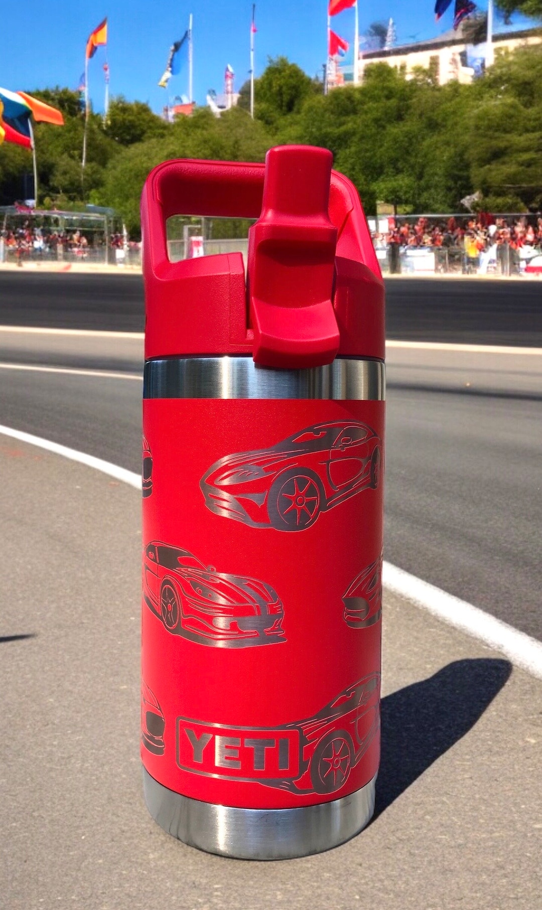 Sports Car Engraved Yeti Rambler Jr., Engraved Race Car Kid's Tumbler ...
