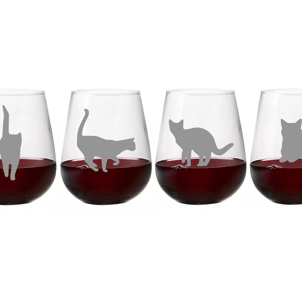 Cat Wine Glass - Etsy