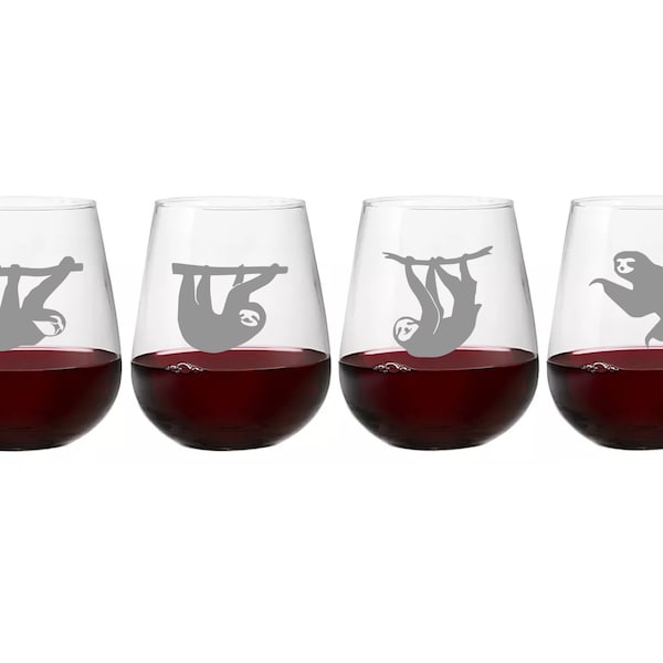 Sloth Wine Glasses - Etsy