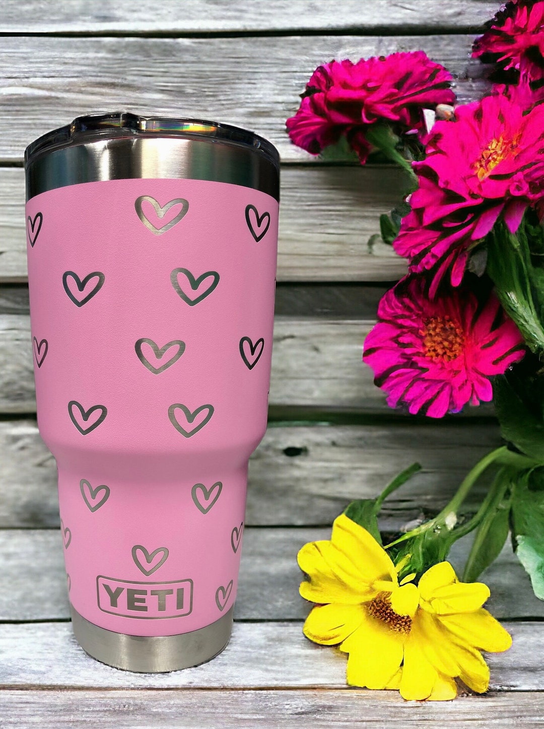 Free Shipping Heart Outline Engraved 30oz Yeti Tumbler,mothers Day ...