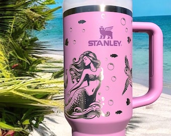 Clearance Mermaid and Octopus Scene Engraved Stanley,engraved Mermaid ...