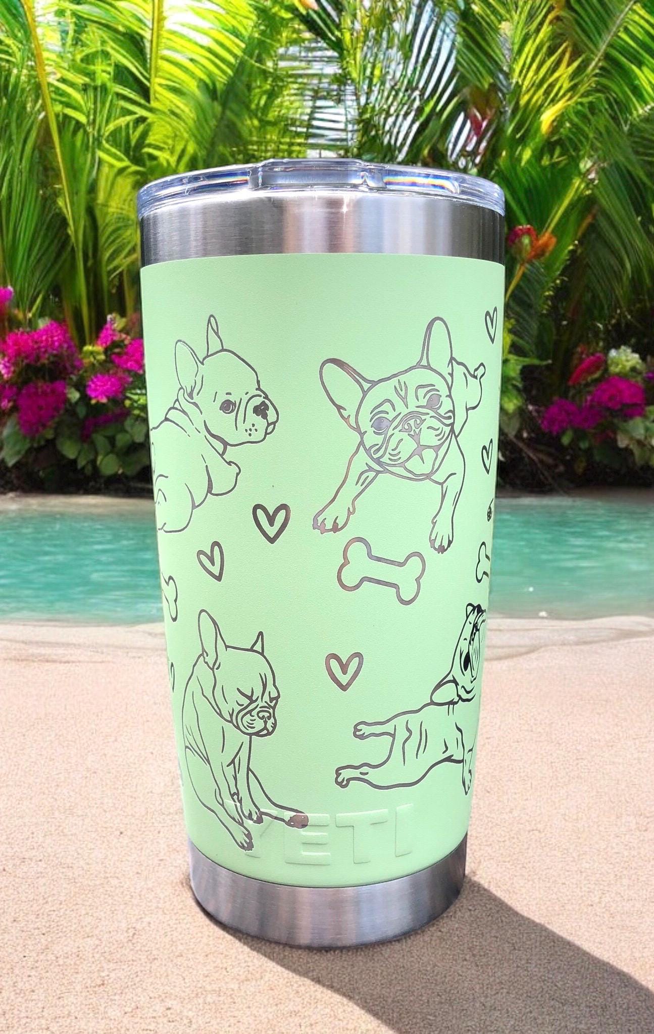 French Bulldog Engraved YETI Tumbler,laser Engraved Frenchies,engraved ...