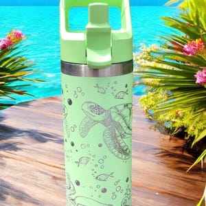 Sea Turtle Engraved YETI Tumbler,laser Engraved Sea Turtles,sea Turtle ...