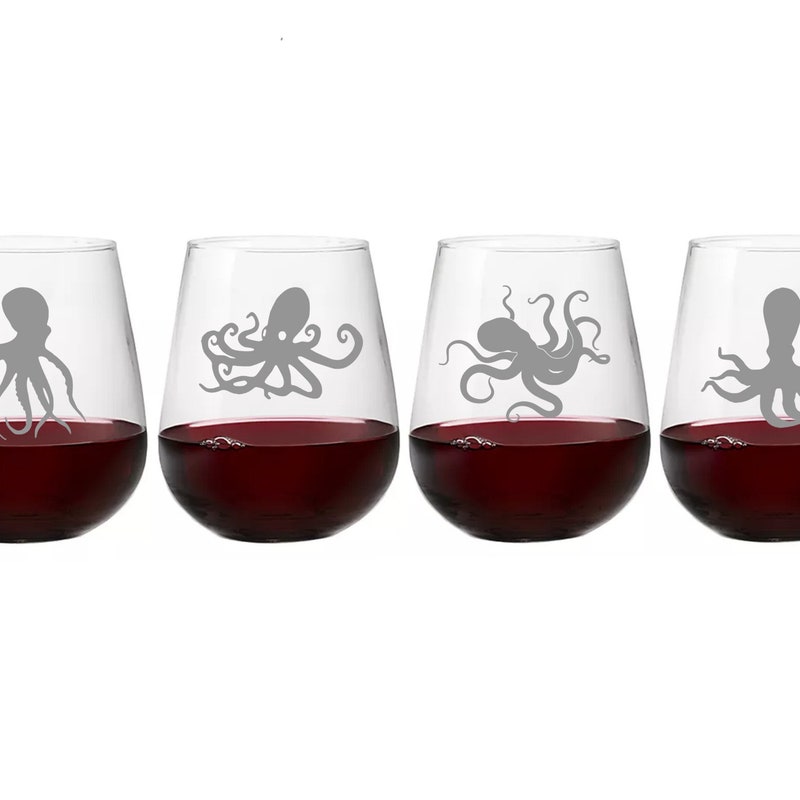Octopus Wine Glass - Etsy
